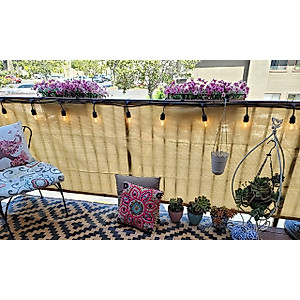 Abrotain Fence Privacy Screen Balcony Deck Fencing Cover 3'3"x9'9" 80% Shade Fabric Sun Shade Cloth Decorative Fence Covering Net Mesh Shield with Grommet for Outdoor Garden Backyard Porch Patio Yard