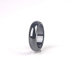 3Pcs Black Hematite Stone Ring Absorb Negative Energy Anxiety Balance Chakra Ring for Women Men Lover Friend Friendship Unisex Jewelry Gift-E 10