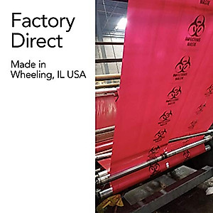 Resilia Medical - Biohazard Bags - Hazardous Waste Disposal, Meets DOT ASTM Standards for Hospital Use, Red, 40-45 Gallon, 40x46 Inches, 20 Bags