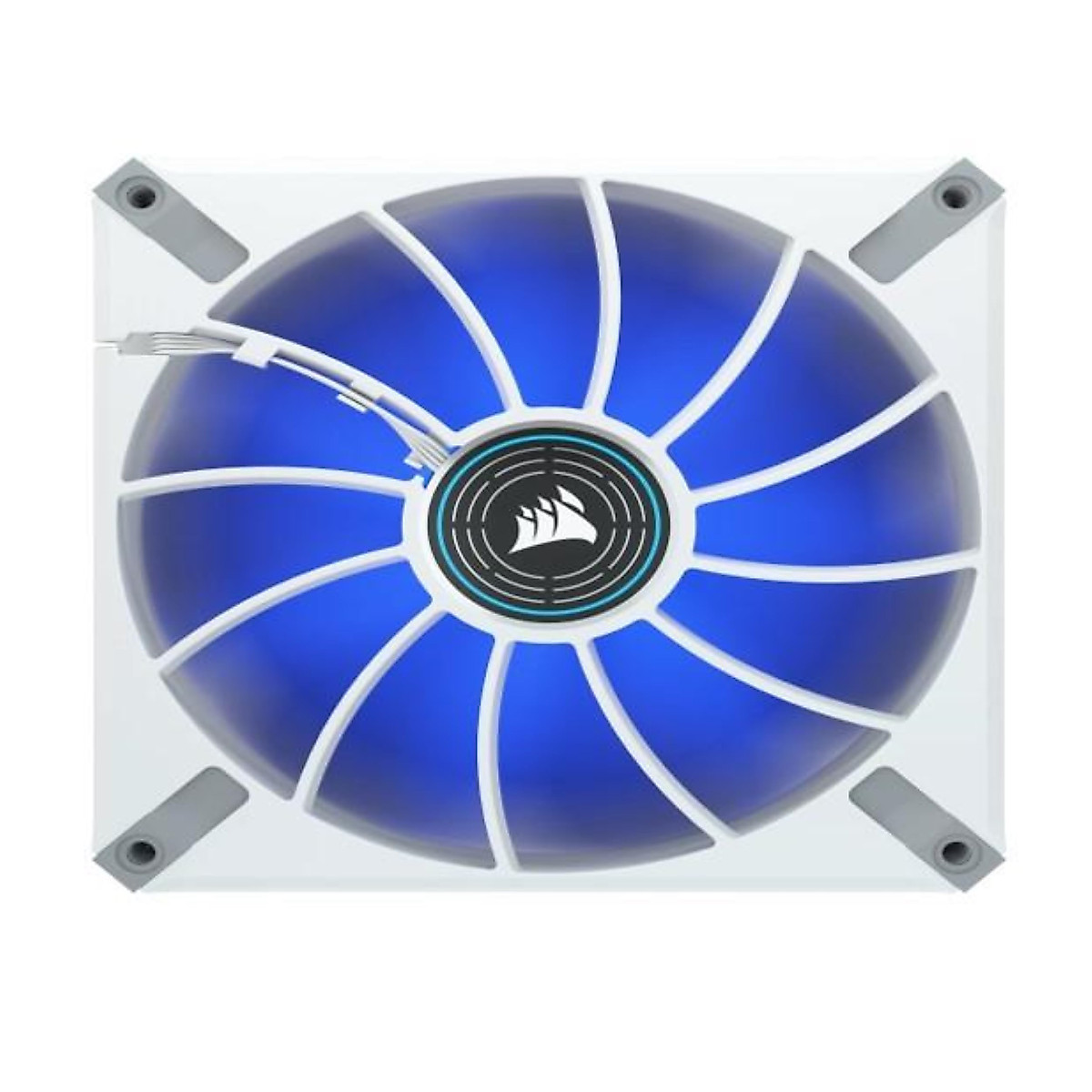 Corsair iCUE AF140 RGB Elite 140mm PWM Fan - Eight RGB LEDs - AirGuide Technology - Fluid Dynamic Bearing - Zero RPM Fan Mode - CORSAIR iCUE Software Compatible - White