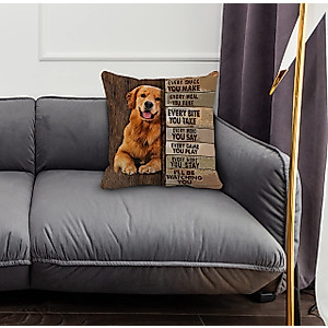 GICHUGI Golden Retriever Pillow Covers 18x18, Golden Retriever Gifts for Women Men, Gifts for Golden Retriever Lovers, Golden Retriever Mom Gifts, Golden Retriever Pillow Case