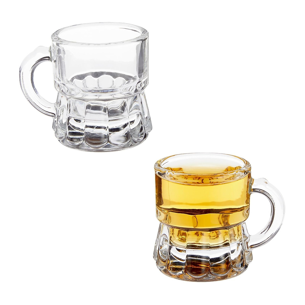 Okuna Outpost 12 Pack 1 Oz Mini Beer Mug Shot Glasses with Handles for Party, Birthday (1.57 x 1.9 In)
