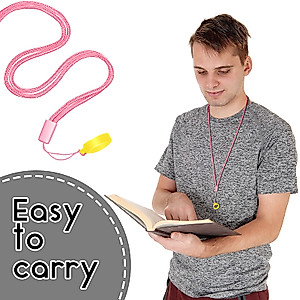 2 Anti-Lost Necklace Lanyard with 12 Pieces Anti-Lost Silicone Rubber Ring Pen Silicone Lanyard Holder (Adorable Style)