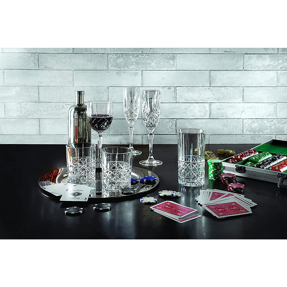 Waterford Marquis Personalized Brady Double Old Fashioned 11oz Whiskey Glasses, Set of Four Custom Engraved Crystal Rocks Glasses for Bourbon, Scotch, Liquor, and More