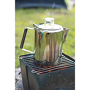 Tops 55703 Rapid Brew Stovetop Coffee Percolator, Stainless Steel, 2-6 Cup