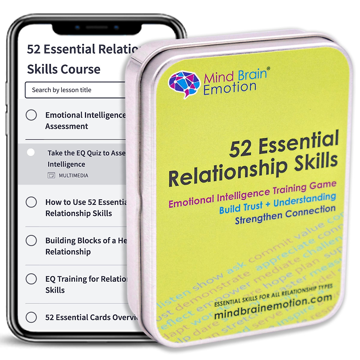 52 Essential Emotional Intelligence Training - Relationship Skills Card Game for Empathy, Trust Building Activities, Conversation Starters, Team Icebreaker Tools - by Harvard Researcher