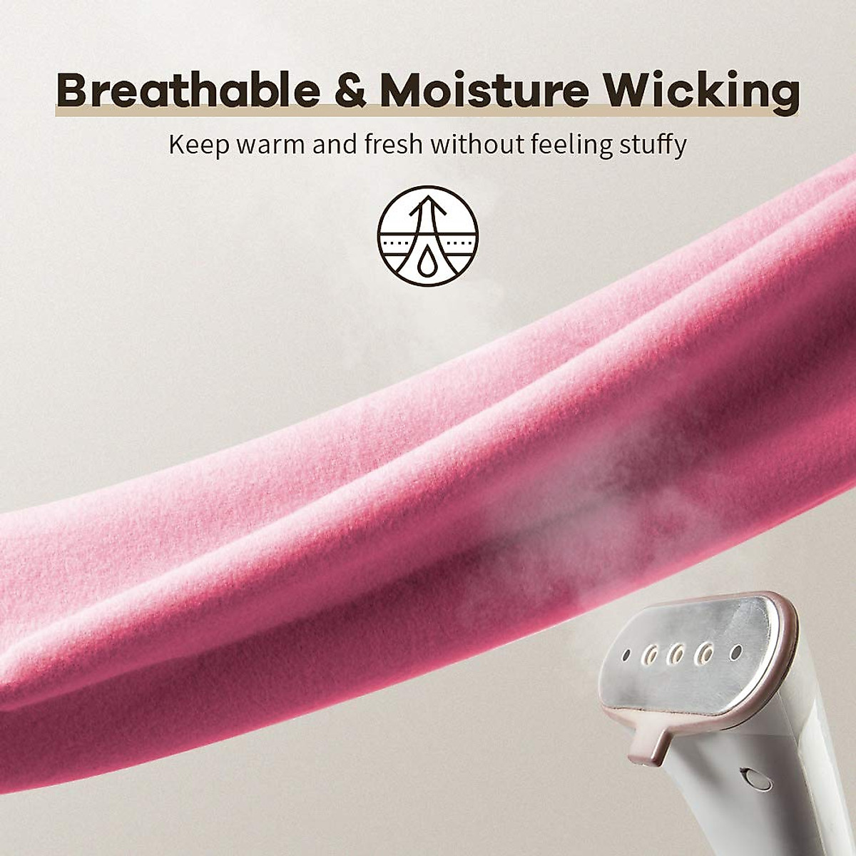 MANCYFIT Thermal Pants for Women Fleece Lined Leggings Underwear Soft Bottoms Pink Medium