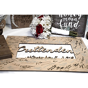 Wedding Guest Book Alternative Custom Laser Cut Name & Date - Hang This in your House After the Wedding USA Wedding Guestbook Ideal for Weddings and Bridal Showers! Guest Book for Wedding Reception