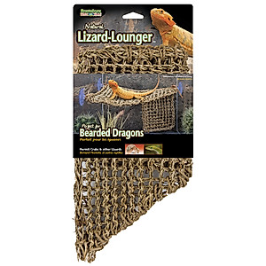 PENN-PLAX Reptology Lizard Lounger Corner Triangle with Ladder– 100% Natural Seagrass Fiber – Great for Bearded Dragons, Anoles, Geckos, and Other Reptiles – Large