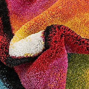 Well Woven Fortuna Boxes Multi Hand-Carved Abstract Geometric Pattern Area Rug 8x10 (7'10" x 9'10")