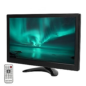 Jaerb LED Monitor, Color Screen 13.3 Inches TFT LED Monitor Multi Interfaces with Remote Control for Office (US Plug)