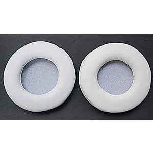 Maintenance Substitute Ear Pads Leather Repair Parts for Philips O'Neill The Construct SHO7205BK Headphones (1 Pair) (White)