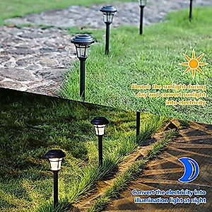 MAGGIFT 12 Pack Solar Pathway Lights Outdoor Solar Garden Lights for Patio, Yard, Driveway