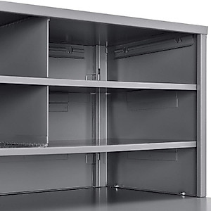 Global Industrial 4-Drawer Shop Desk, 38" W x 29" D x 51" H, Gray