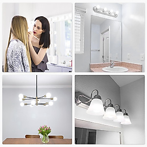 SHINESTAR 8-Pack Vanity Light Bulbs, Daylight 5000K, 60w Equivalent, G25 LED Globe Light Bulbs for Bathroom Mirror, 600LM, E26 Medium Base, Non-dimmable