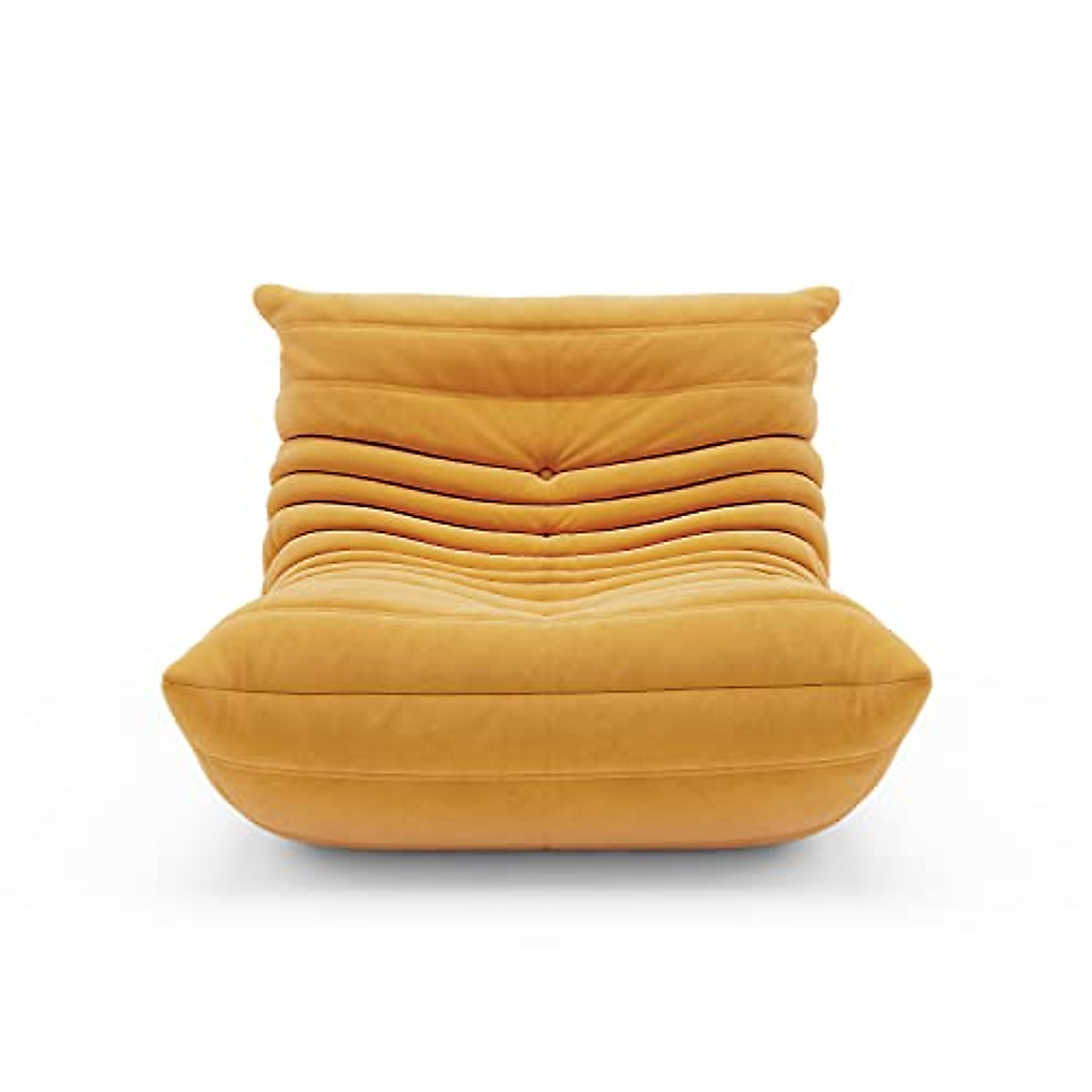 1inchome Fireside Chair, Soft Suede Lounge Chair Lazy Floor Sofa Accent Bean Bag Couch for Living Room Corner Chair Bedroom Salon Office