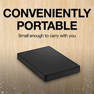 Seagate Portable 1TB External Hard Drive HDD USB 3.0 for PC Laptop and Mac (STGX1000400) & Amazon Basics External Hard Drive Portable Carrying Case