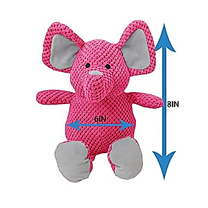 Glory To Dog Eunice The Elephant Large Plush Pink Dog Toy
