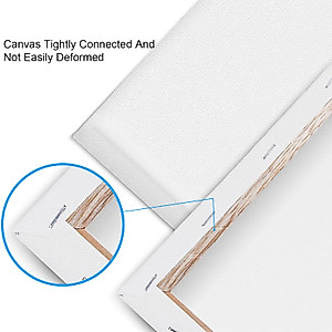 20 Pack Canvases for Painting with 8x10", Painting Canvas for Oil & Acrylic Paint.