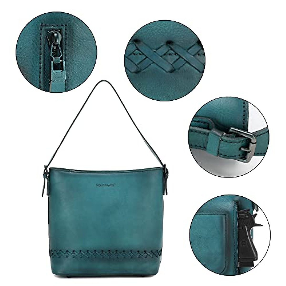 Womens Purses and Handbags Genuine Leather Purse Tote Shoulder Hobo Bag for Women MWG03-G9067TQ