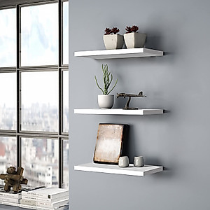 UTOKON 3PCS Wood Wall Floating Shelf,Fashion Storage Organizer Shelves for Home Living Room Bedroom Study Decoration.