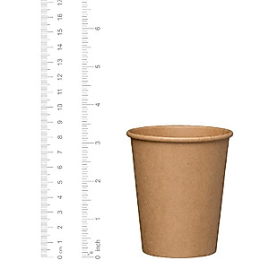 Comfy Package GUSTO [8 oz. - 300 Pack] Kraft Disposable Paper Cups, Hot Coffee Cups Brown Unbleached - Eco-Friendly Cups (Formerly
