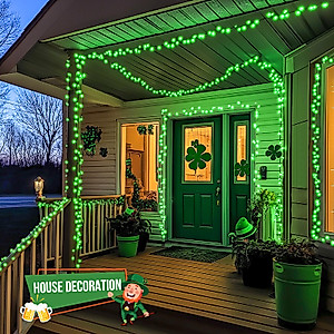 JMEXSUSS 500 LED Green St Patricks Day Lights, 8 Modes Christmas Lights Outdoor Plug in, 173ft Green String Lights for Christmas Party Xmas St Patricks Day Decorations