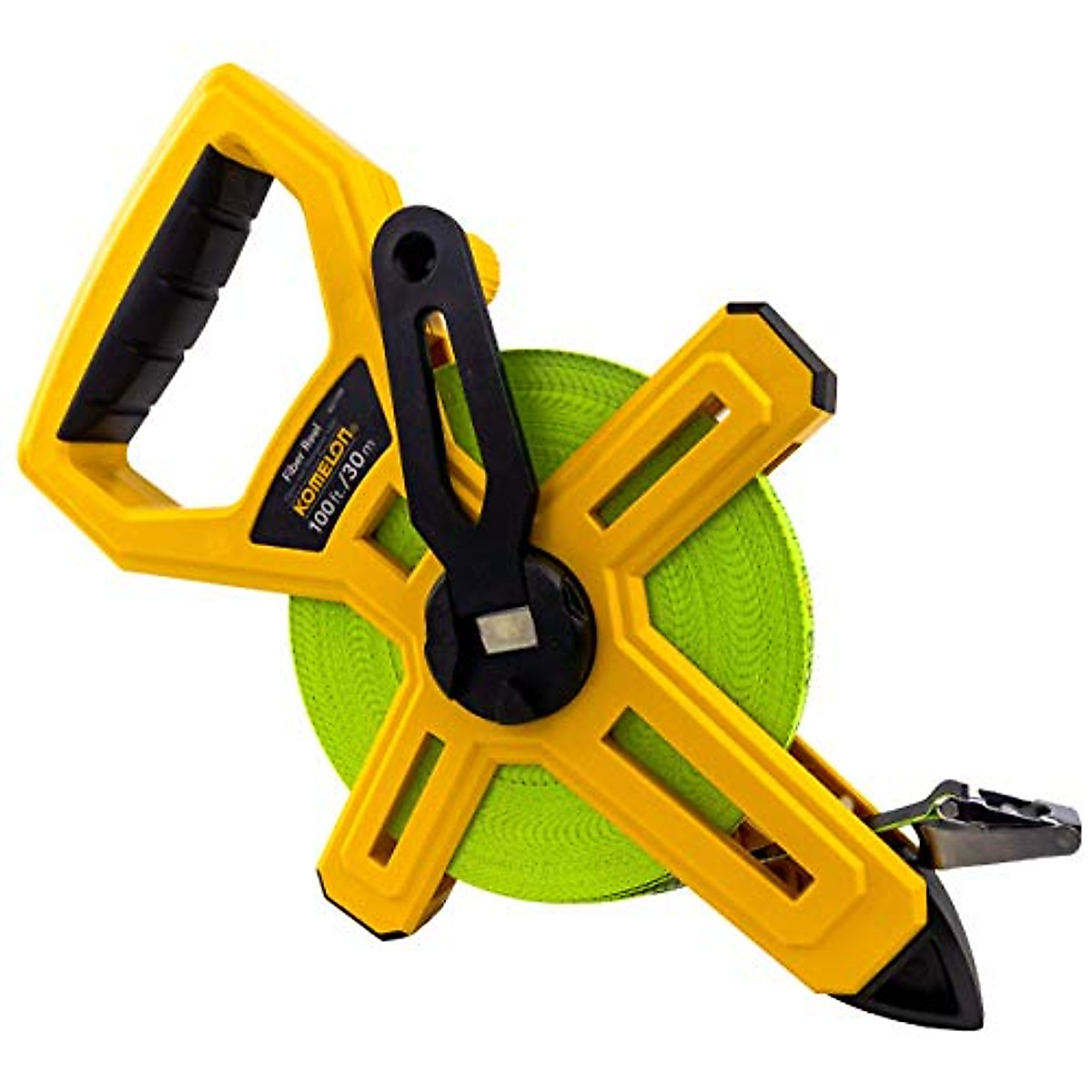 Komelon 6611IM Feet/Inches and Metric Fiber Tape Reel with Double Nylon Coated Fiberglass Blade, 100-Feet-30M by 1/2-Inch