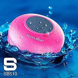 SoundBot SB510 Bluetooth Wireless Shower Speaker (Pink)