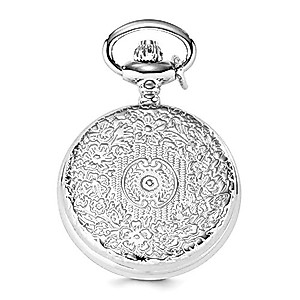 Sonia Jewels Charles Hubert Chrome-Finish Flower Floral Design Pendant Watch 28"