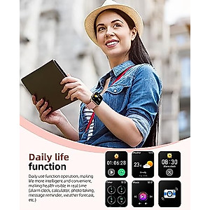 Smart Watch, Infrared True Blood Oxygen Monitor, 1.91" HD Smartwatch for Women with Heart Rate, Blood Pressure, Sleep Monitor, IP68 Waterproof Fitness Tracker Compatible with Android iOS iPhone