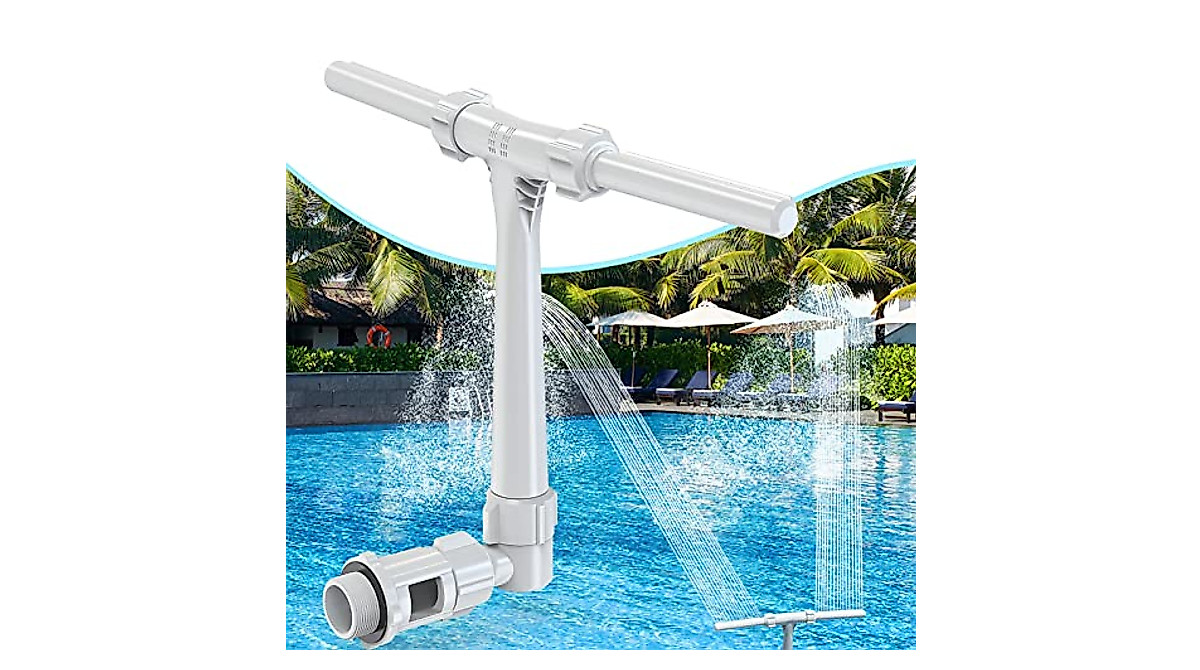 Pool Fountain Dual Spray for Pools - Adjustable Waterfall Fountain