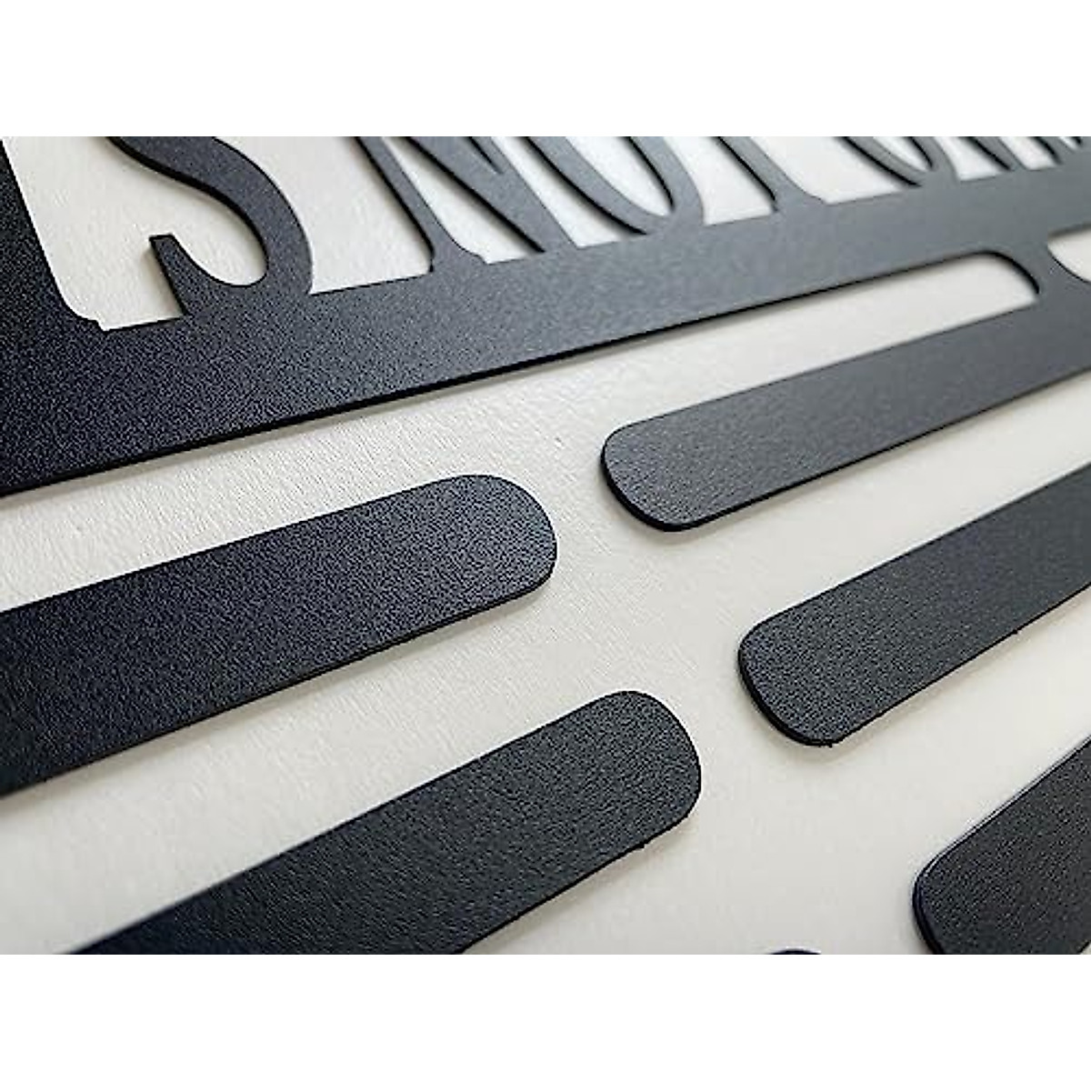 THELSTUDIOS Rustic Home Decor, Custom Medal Hanger Metal Sign, Personalized Medal Hanger Display, 12 Rungs For Medal, Sports Medal Hanger For Winner