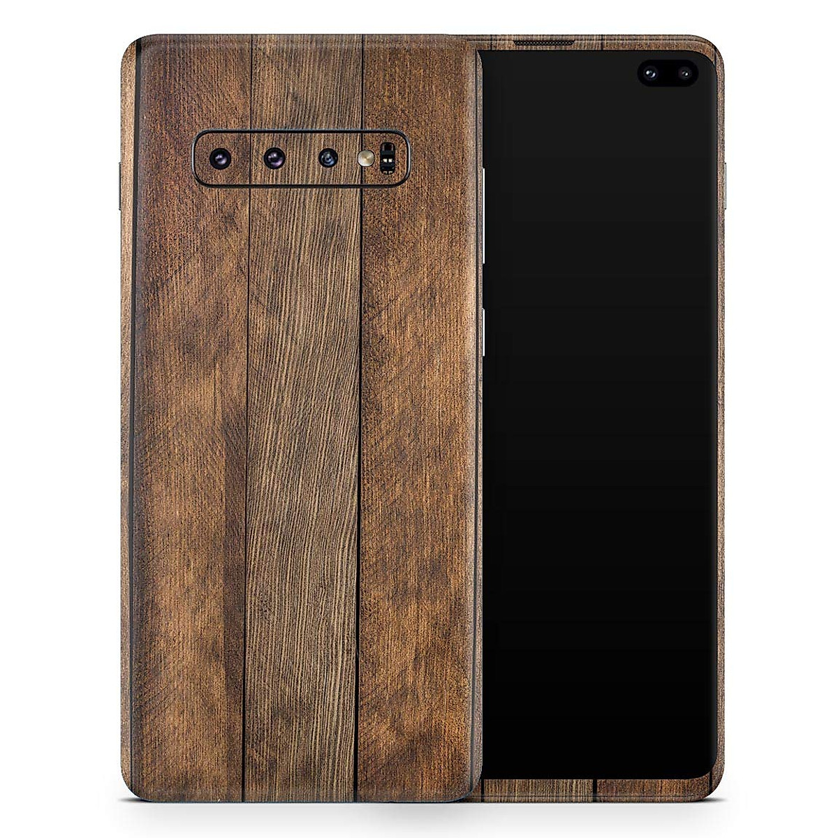 DesignSkinz Raw Wood Planks V9 Protective Vinyl Decal Wrap Skin Cover Compatible with The Samsung Galaxy S20 (Screen Trim & Back Glass Skin)