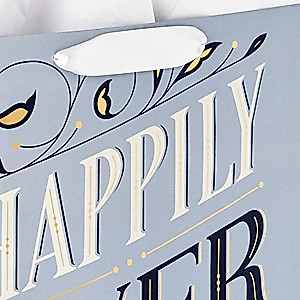 Hallmark 15" Extra Large Gift Bag with Tissue Paper ("Happily Ever After") for Weddings, Engagements, Bridal Showers, Vow Renewals