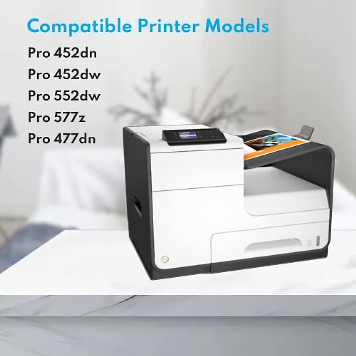 972A Ink Cartridges (4-Pack, Black/Cyan/Magenta/Yellow) - Owrd Compatible 972A Toner Set Replacement for HP PageWide Pro 452 Series, 477 Series, 552dw, 577 Series