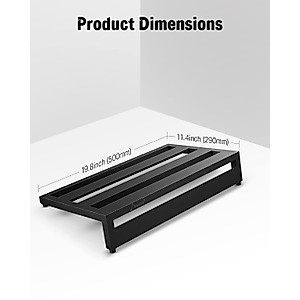 Donner Guitar Pedal Board Case DB-3 Aluminium Pedalboard 20'' x 11.4'' x 4'’ with Bag