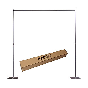 Pipe and Drape Backdrop Kit 10' x 10' for Wedding Decoration and Party Decoration by WEPDIY (Tall-10ft* 1 Cross Bar10ft)