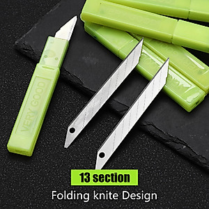 LZLRUN 9mm Knife Replacement Blades, Utility Knife Blades, Snap Off Blades for 9MM Universal Knife, Stainless Steel Blades Use in Office, Home - 100PCS (30 degree -Stainless Steel)