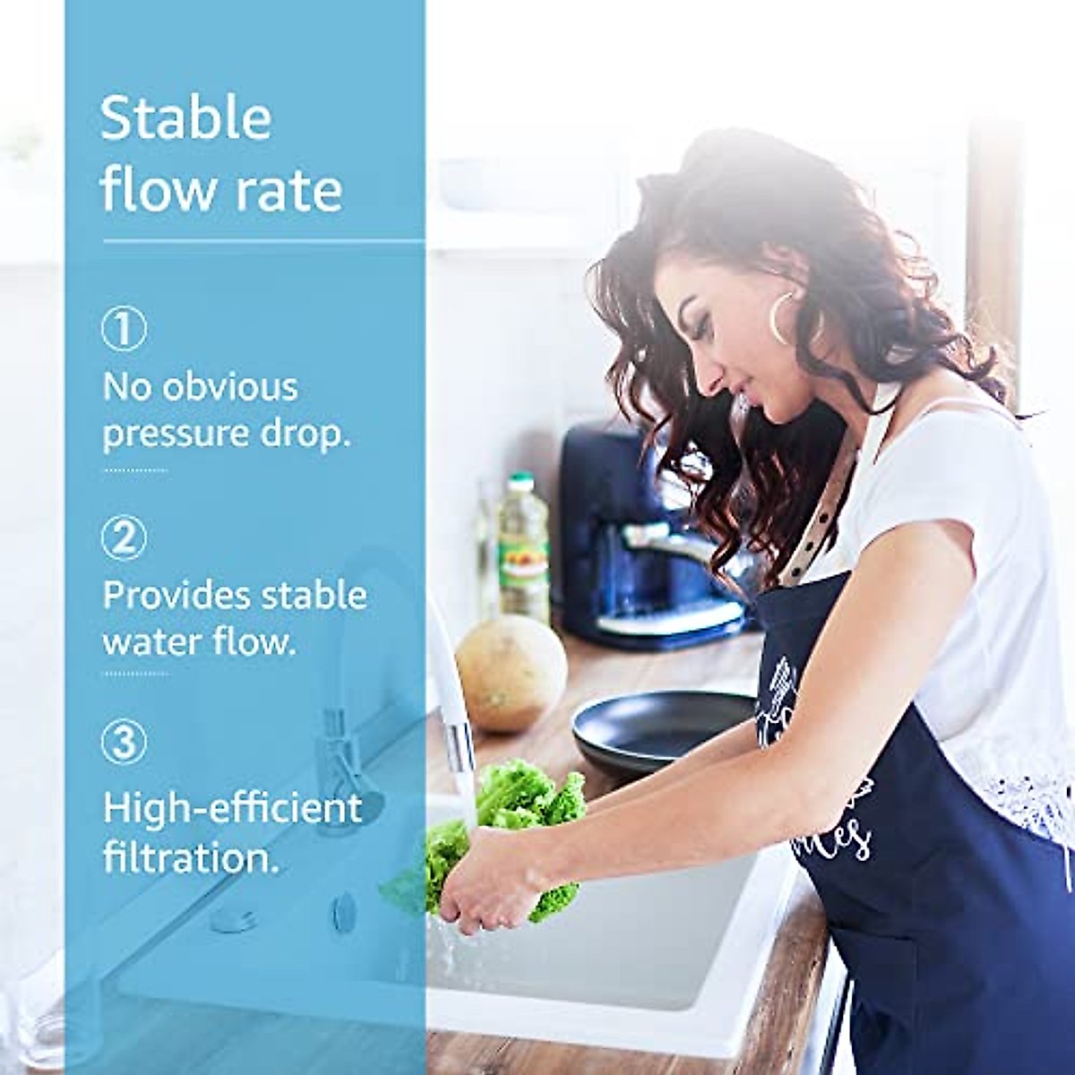 AQUA CREST F-2000 Under Sink Water Filter, Compatible with F-2000&F2000s, F-1000&F-1000S, AquaPure AP Easy C-Complete, Model No. WF03-F2