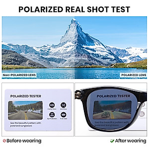 Veda Tinda Vision Oversized Square Sunglasses Trendy Retro Big Black Sunglasses for Women Polarized Men Sunglasses UV Protection