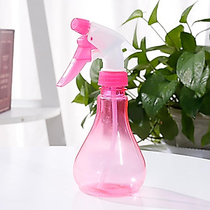 Pink Empty Spray Bottles, Plastic Watering the Flowers Water Spray Bottle for Salon Plants, Spray Bottles for Hair, Plants, Cleaning Solutions, Cooking, BBQ Refillable Containers