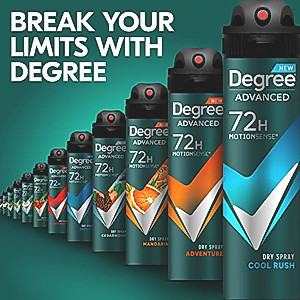 Degree Men Antiperspirant Deodorant Dry Spray Cool Rush 3 count Deodorant for Men With MotionSense Technology 3.8 oz