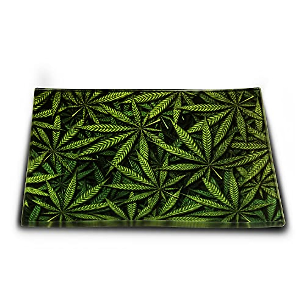 Tempered Glass Rolling Tray - Vibrant Design & Color - 6.25'' x 4.75''