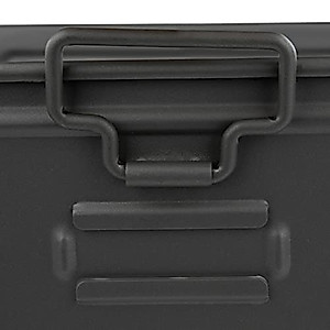 Spectrum Diversified Macklin, Stamped Steel & Wire Basket for Closet & Cubby Storage Vintage-Inspired Design with Customizable Label Plate, Medium, Industrial Gray