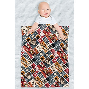Harry Potter Lightweight Baby Blanket, 30"X40", Cute Chibi Pattern Unisex for Infants Girls & Boys