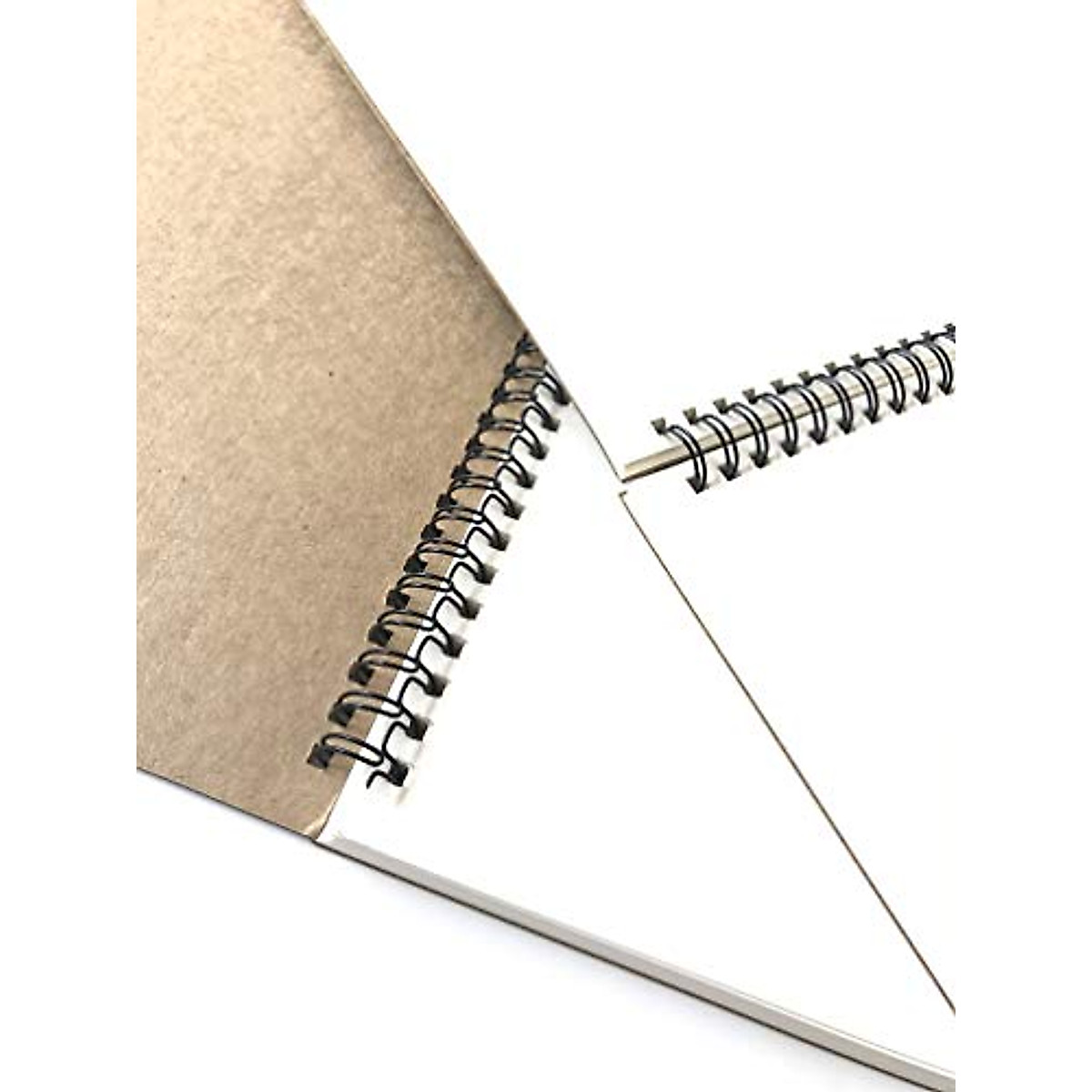 VEEPPO A4/B5 Big Thick Spiral Bound Notebooks and Journals Bulk 2/4Pack Blank/Lined Scrapbook Backpack Books per Book (A4 Blank-2 Pack)