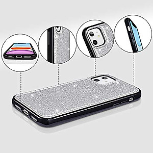QLTYPRI Case for iPhone 12 Mini Premium PU Leather Rubber Silicone Bumper Card Holder Magnetic Detachable Wallet Case Cover for iPhone 12 Mini (5.4 inch) - Silver