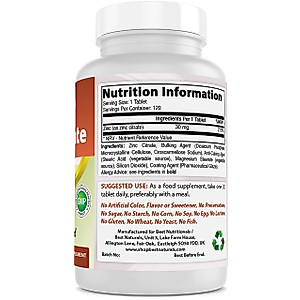 Zinc Citrate 30 mg & Magnesium Glycinate 425 mg