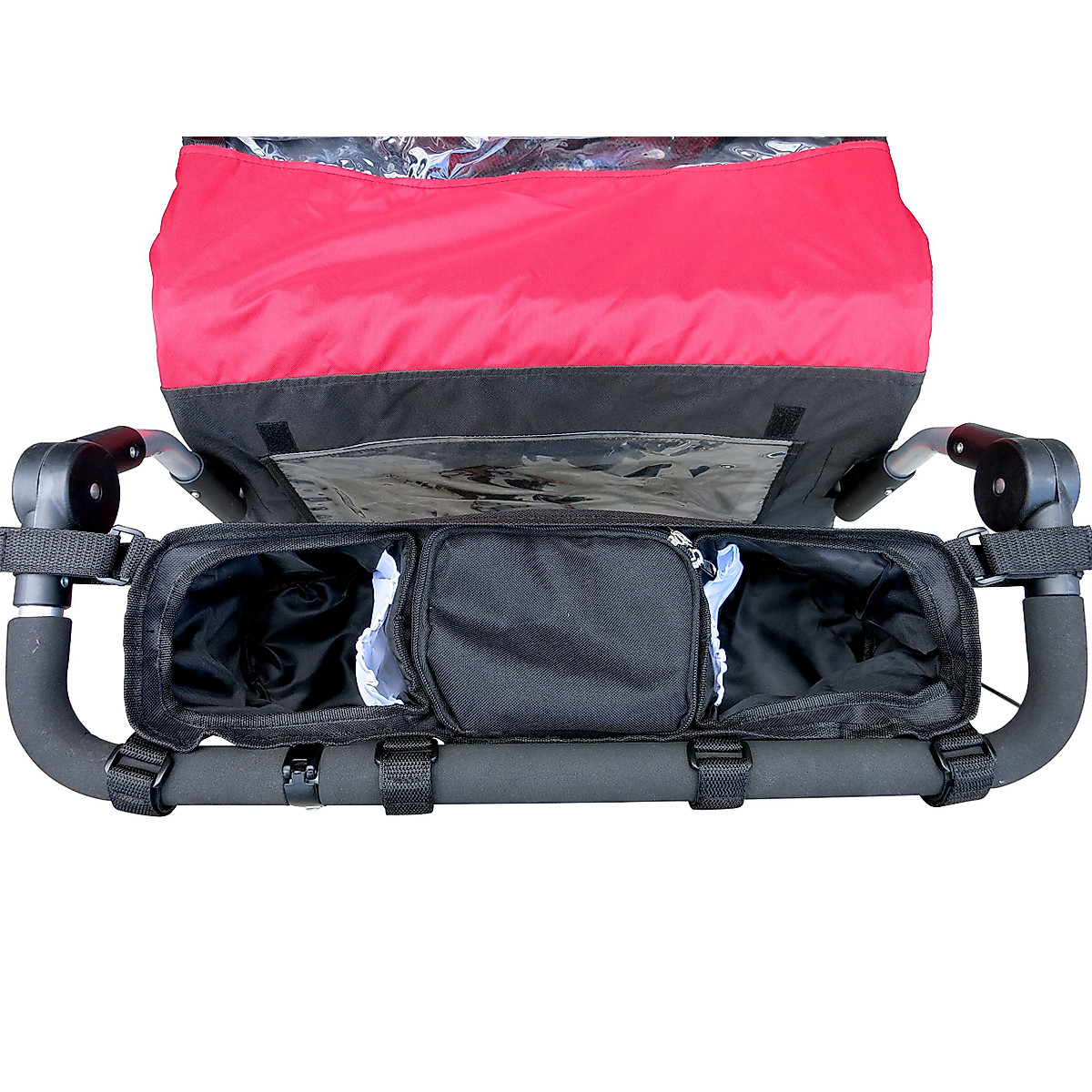 Double Stroller Organizer by Booyah Child and Large Pet Stroller. (NOT for Bob Duallie nor City Select GT)